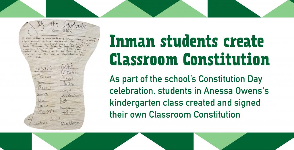 Inman Elem. students create Classroom Constitution - The Citizen