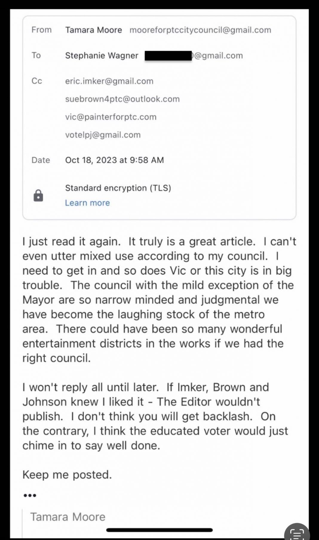 Candidate Moore calls Peachtree City Council ‘narrow-minded and judgmental,’ says she and ...